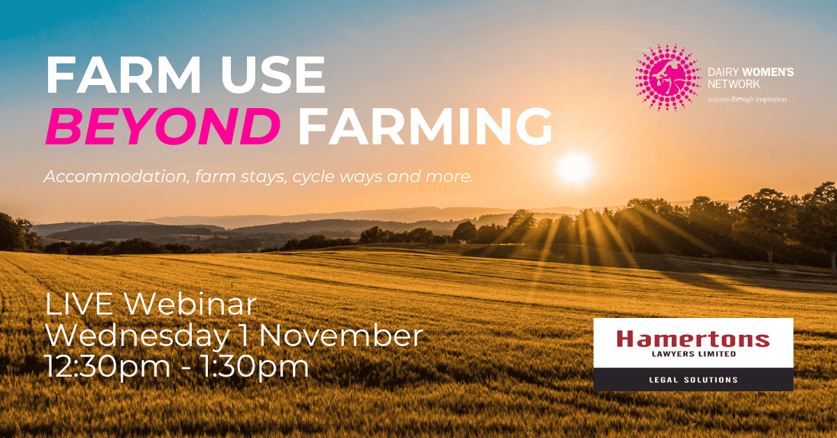 Farm use beyond farming - LIVE webinar - Dairy Women's Network