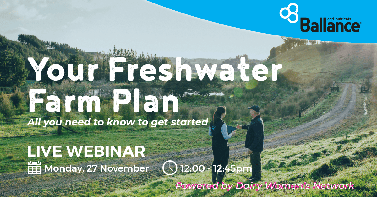 Your Freshwater Farm Plan - LIVE WEBINAR - Dairy Women's Network